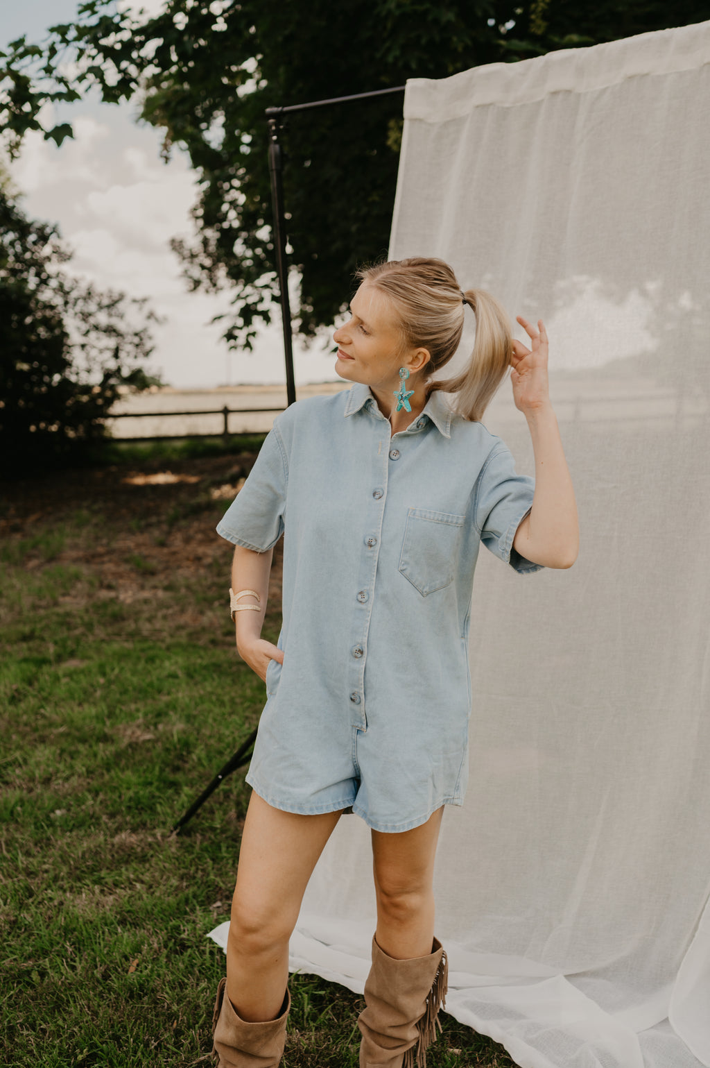 JANE PLAYSUIT JEANS – Badou
